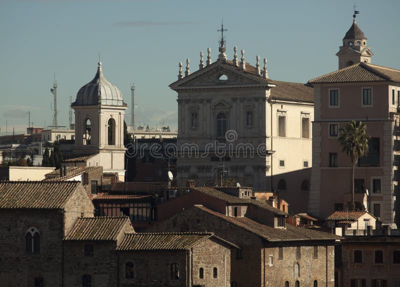 Rome Overview with Monument Stock Image - Image of capital, center ...