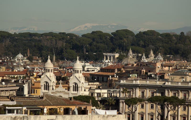 Rome Overview with Monument Stock Photo - Image of architecture ...