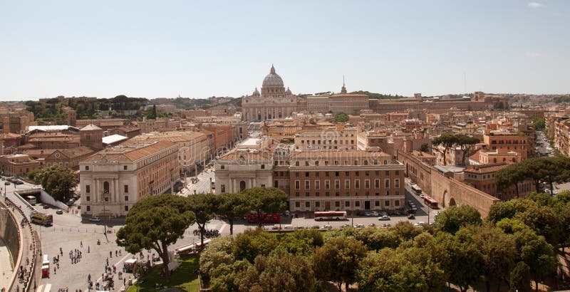 Rome panorama. editorial stock photo. Image of basilica - 73707088