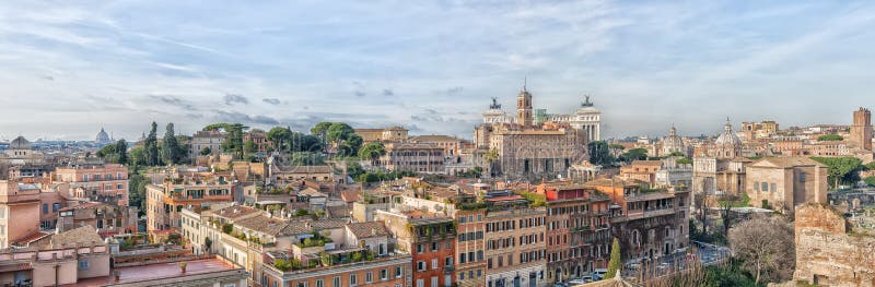 Rome Panoramic Cityscape stock photo. Image of house - 64818794