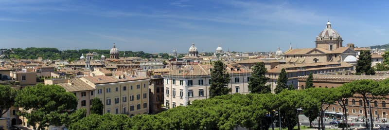 Rome Panoramic view editorial stock image. Image of buildings - 41553964