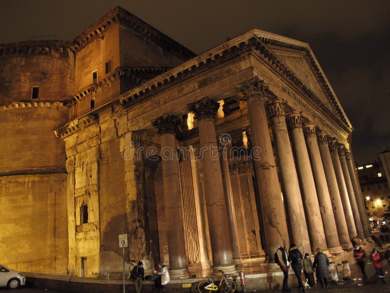 Rome the Pantheon editorial photography. Image of archaelogical - 138256202