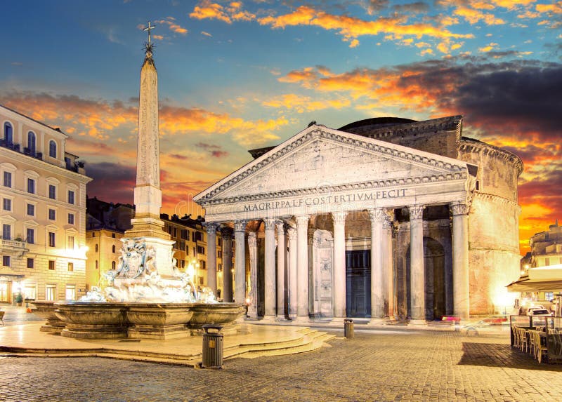 Rome - Pantheon, Italy stock image. Image of antique - 49863017