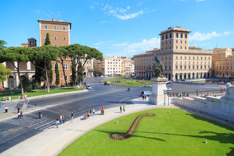 Rome. Piazza Venezia stock image. Image of tourist, tourism - 82705257