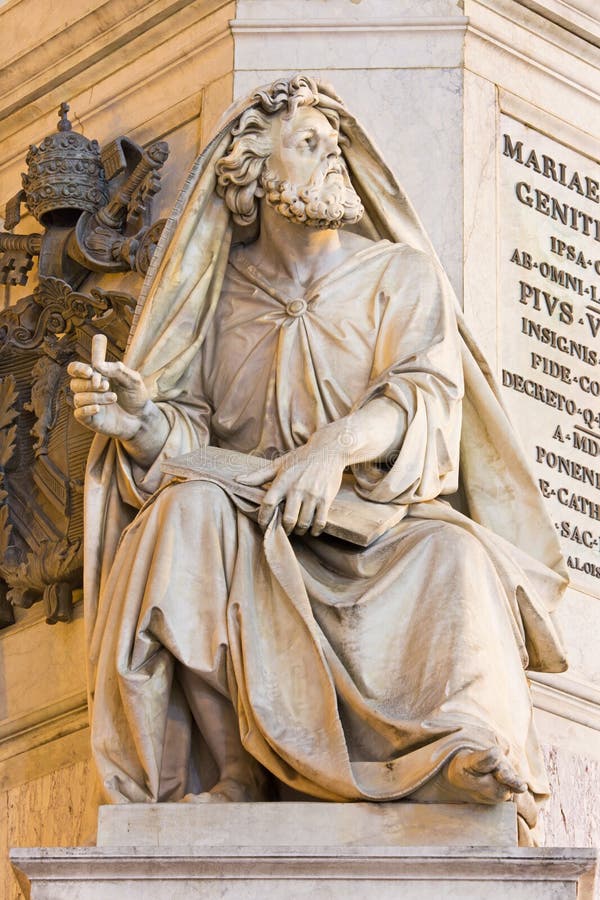 Rome - the Prophet Isaiah Statue on the Column of the Immaculate ...