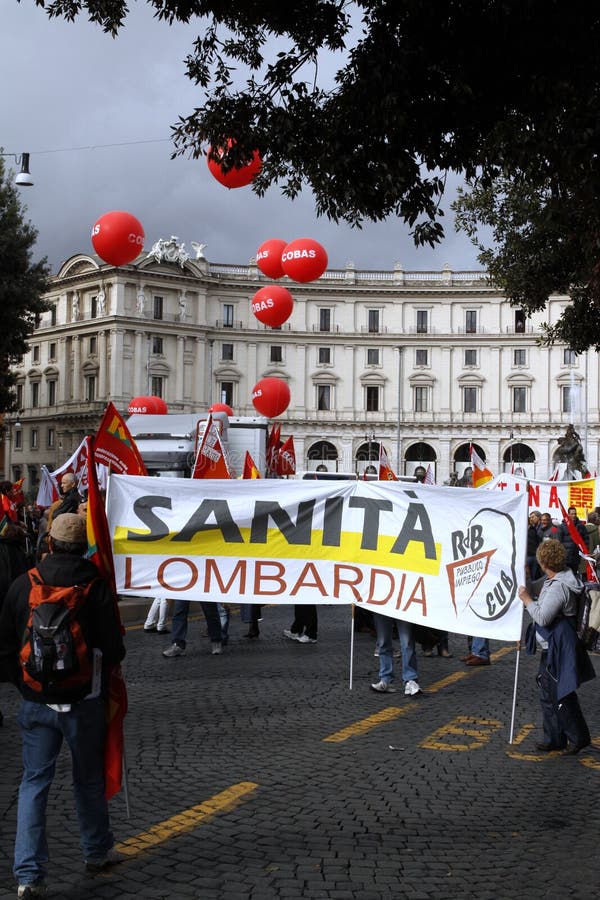 Rome, Protests Against the Government Editorial Photography - Image of ...
