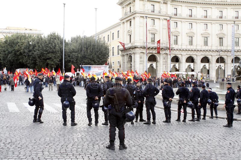 Rome, Protests Against the Government Editorial Stock Photo - Image of ...