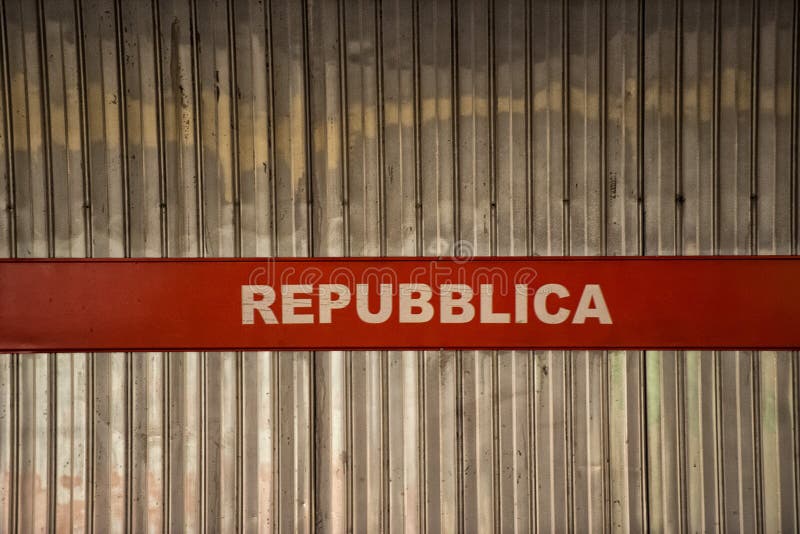 Rome repubblica metro sign stock photo. Image of fast - 38523192