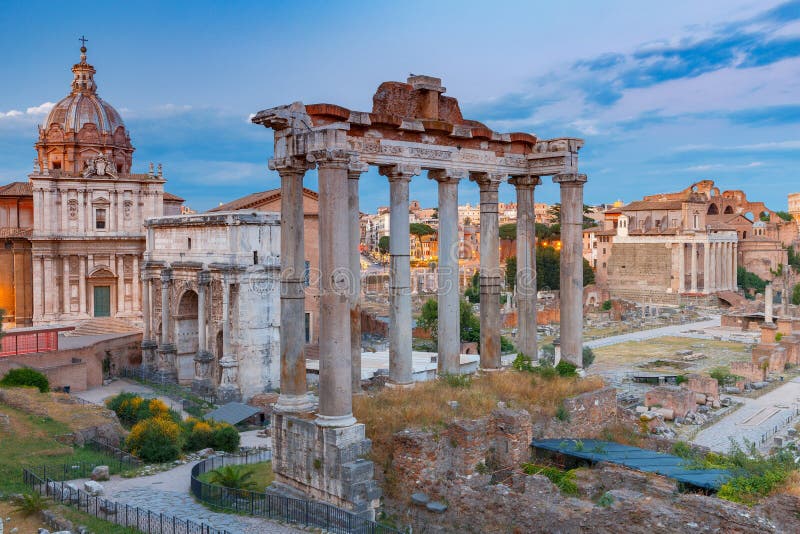 Rome. Roman Forum at Sunset. Stock Photo - Image of market, travel ...