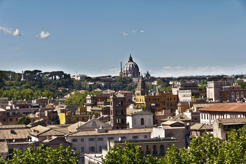 Rome`s panorama editorial stock image. Image of roma - 94189894
