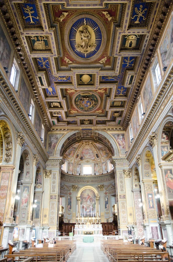 Rome. San Marcello church stock image. Image of windows - 76701037