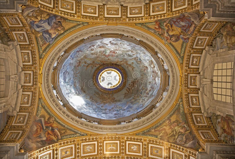 Rome - Side Cupola of St. Peter S Basilica Editorial Stock Image ...