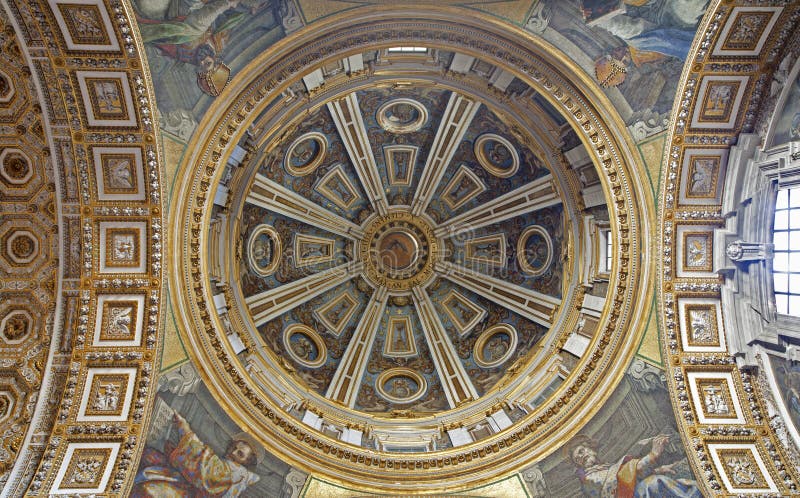 Rome - Side Cupola of St. Peter S Basilica Editorial Image - Image of ...