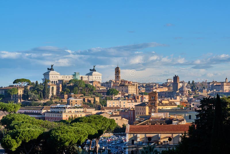 Rome skyline in Italy stock photo. Image of monument - 153859244
