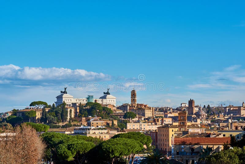 Rome skyline in Italy stock photo. Image of landmark - 154489782