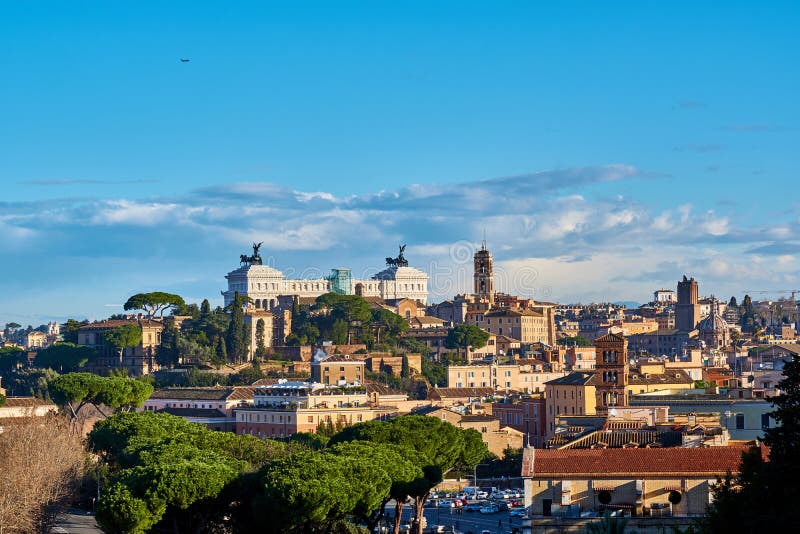 Rome skyline in Italy stock image. Image of saint, rome - 154489931