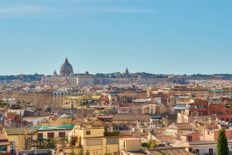 Rome skyline in Italy stock image. Image of roma, winter - 158216749