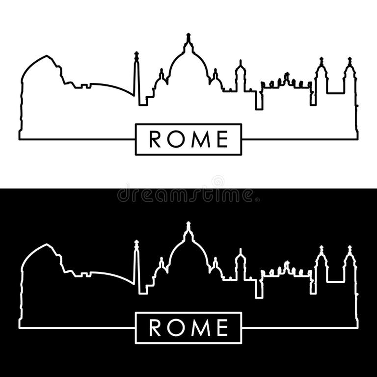 Rome Skyline Stock Illustrations – 3,020 Rome Skyline Stock ...
