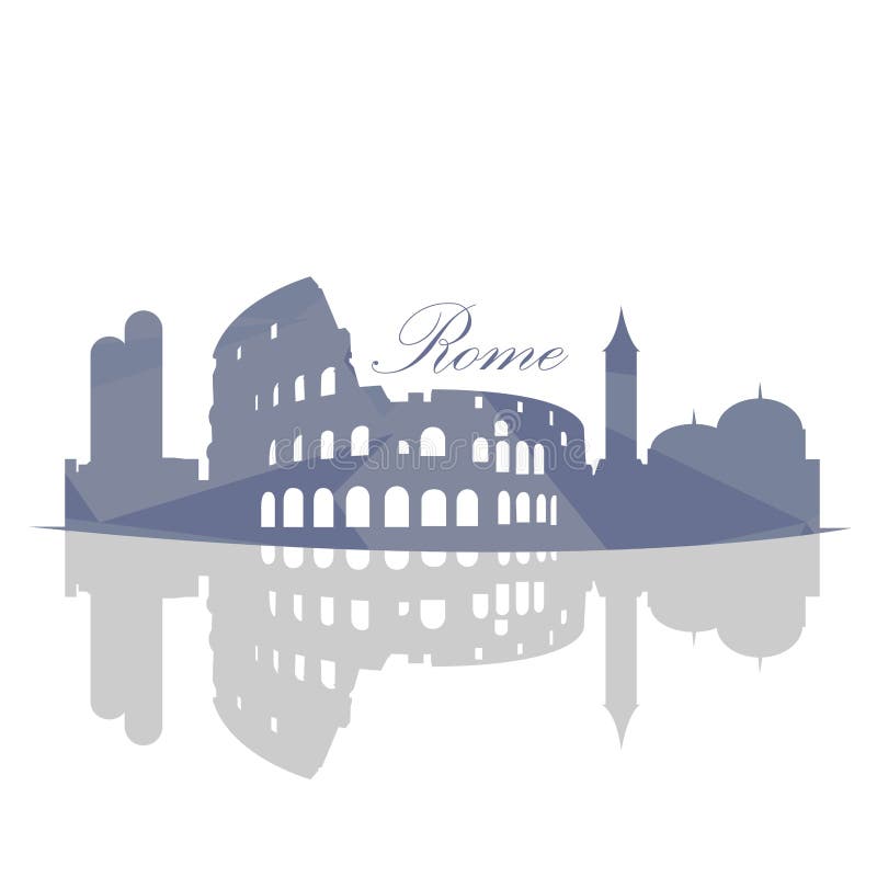 Rome Skyline stock illustration. Illustration of scene - 76488685