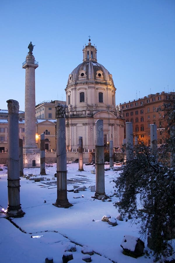 Rome in the snow stock photo. Image of history, historical - 23668874