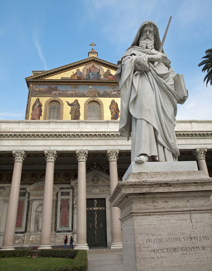 Rome - st. Paul s statue stock image. Image of martyr - 24924249