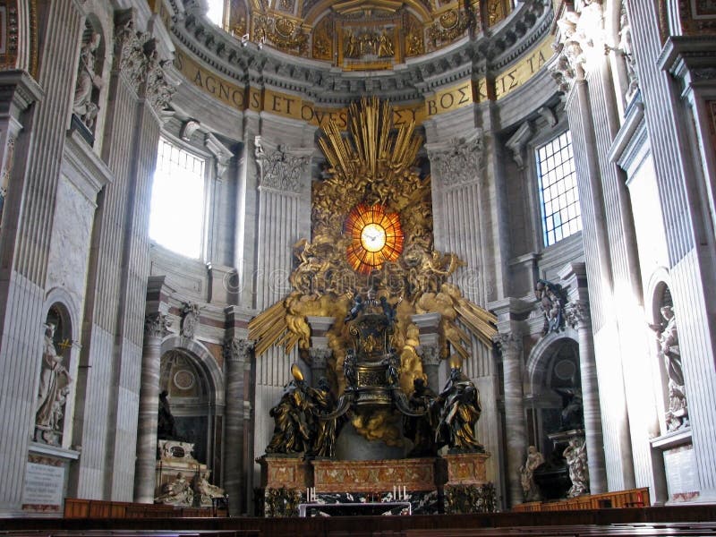 Rome St. Peters Front Altar Editorial Photography - Image of catholic ...