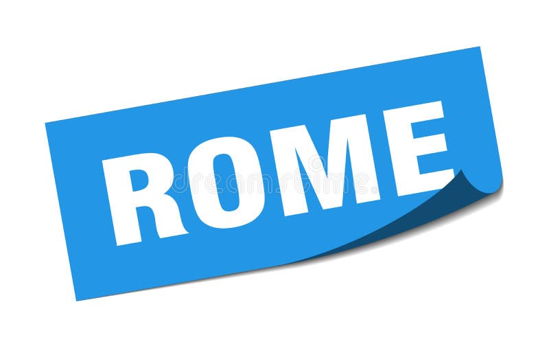 Rome Sticker. Rome Square Peeler Sign Stock Vector - Illustration of ...