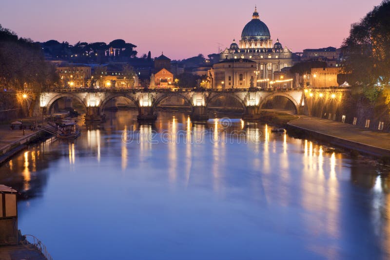 Rome at sunset stock photo. Image of church, locations - 38640210