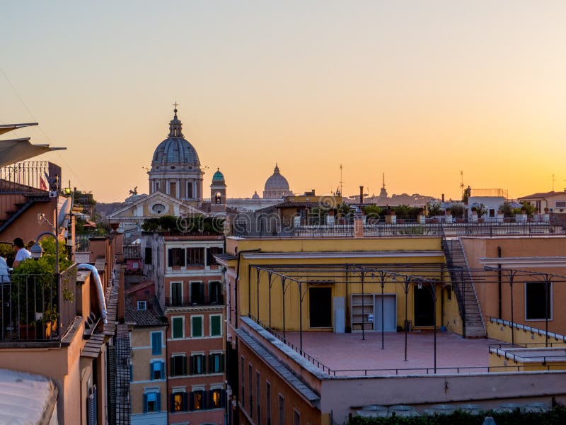 Rome at sunset stock image. Image of gorgeous, eternal - 76554765