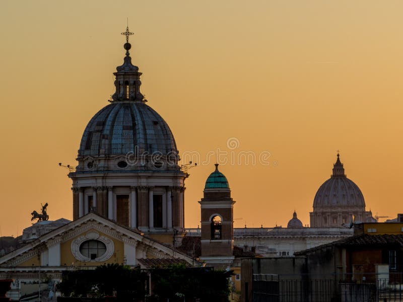 Rome at sunset stock image. Image of favourite, italy - 76554775