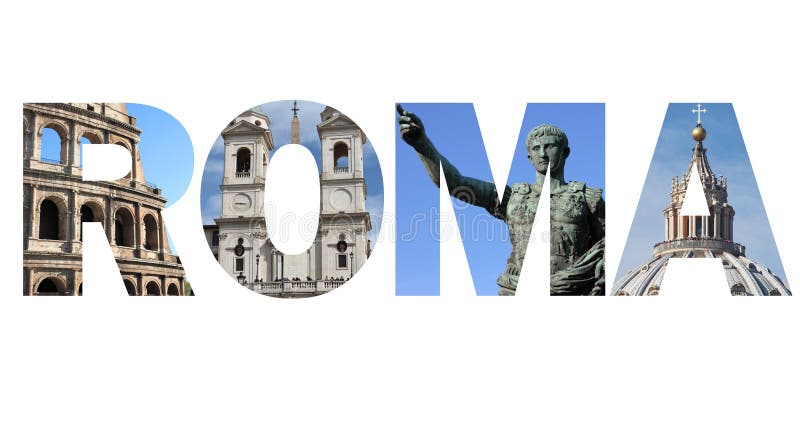 Rome text stock image. Image of destination, postcard - 108797645