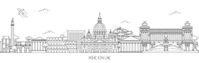 Rome skyline stock vector. Illustration of architecture - 33482861