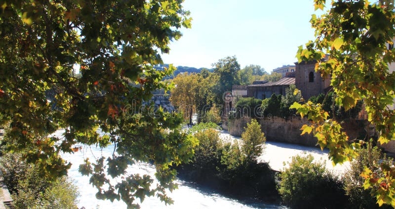 Rome, Tiber Island stock photo. Image of garden, estate - 78939862