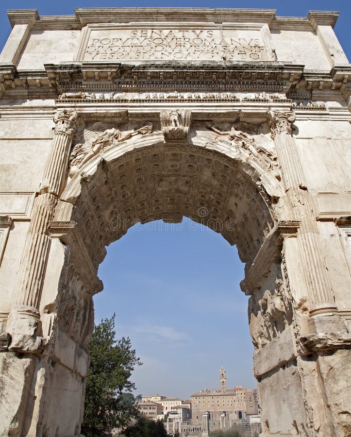 Rome - Titus triumph arch stock photo. Image of victory - 28606764