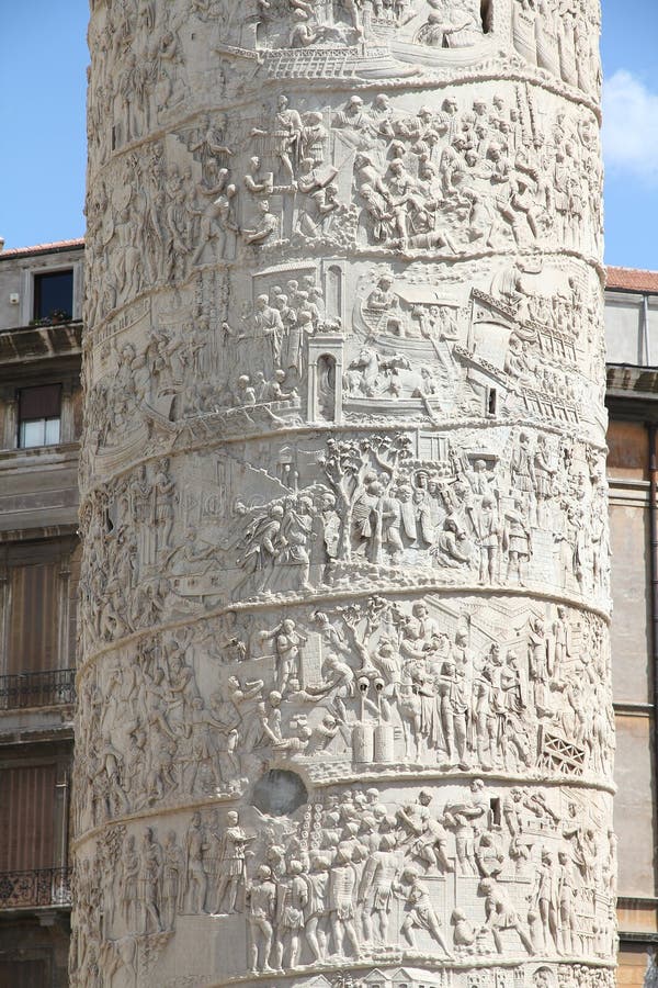 Rome Trajan Column stock photo. Image of statue, exterior - 68853144
