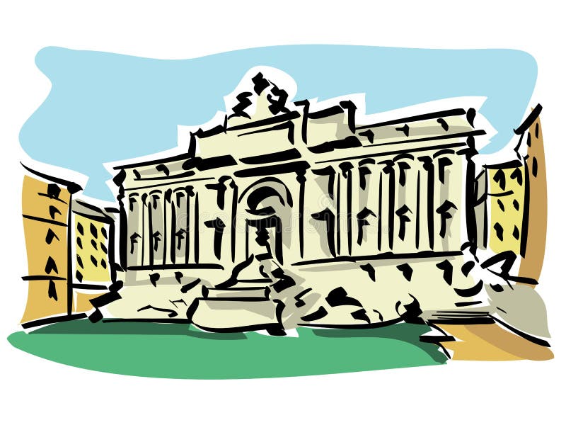 Trevi Fountain Clipart