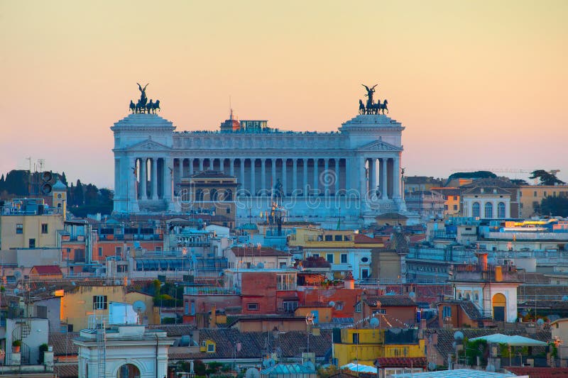 Rome at twilight. Italy stock image. Image of famous - 81378849