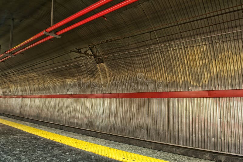 Rome Underground Train Station Stock Photo - Image of pavement, hole ...