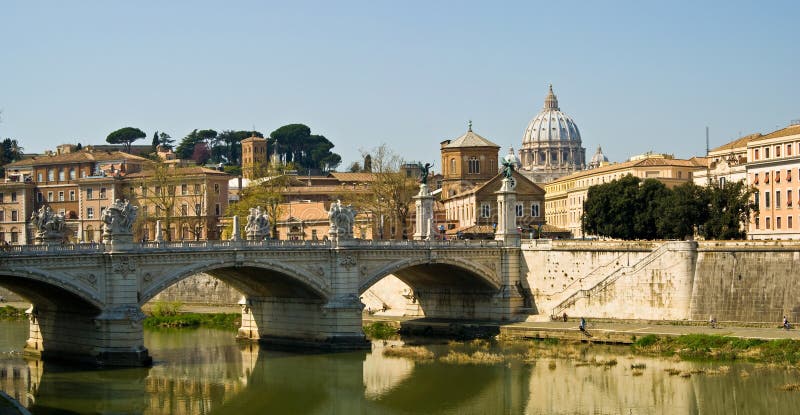 Rome Vatican and Tiber River Stock Image - Image of middle, ages: 24330441