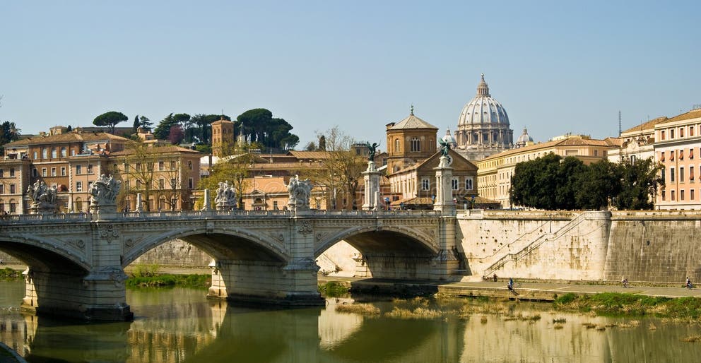 Rome Vatican and Tiber River Stock Image - Image of middle, ages: 24330441