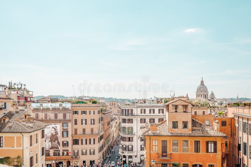 Rome - View from the Top of the Spanish Steps Editorial Photo - Image ...