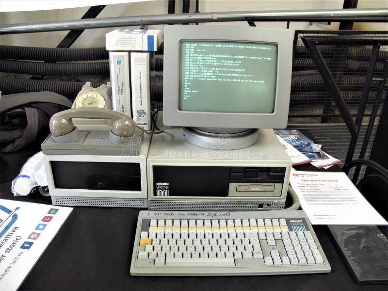 Rome vintage computer editorial stock photo. Image of asem - 146159063