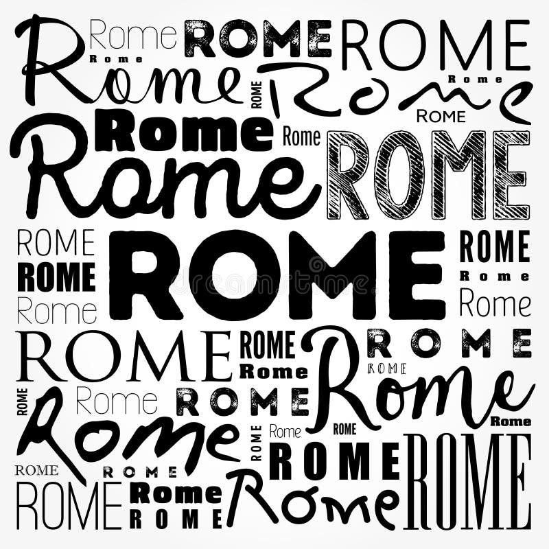 Rome Wallpaper Word Cloud, Travel Concept Background Stock Illustration ...