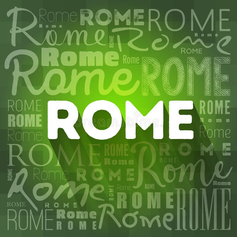 Rome Wallpaper Word Cloud, Travel Concept Background Stock Illustration ...
