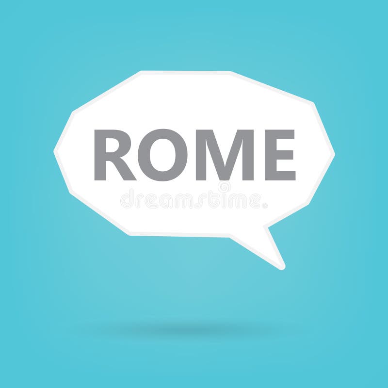 Word Rome Cut from Newspaper on Handmade Paper Stock Image - Image of ...