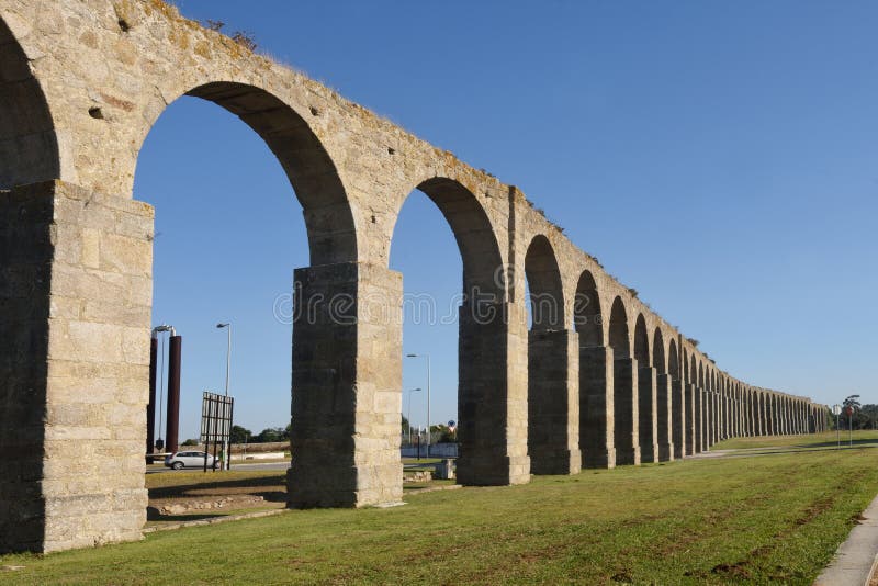 Romersk Akvedukt Av Vila Do Conde, Arkivfoto - Bild av douro, stad ...