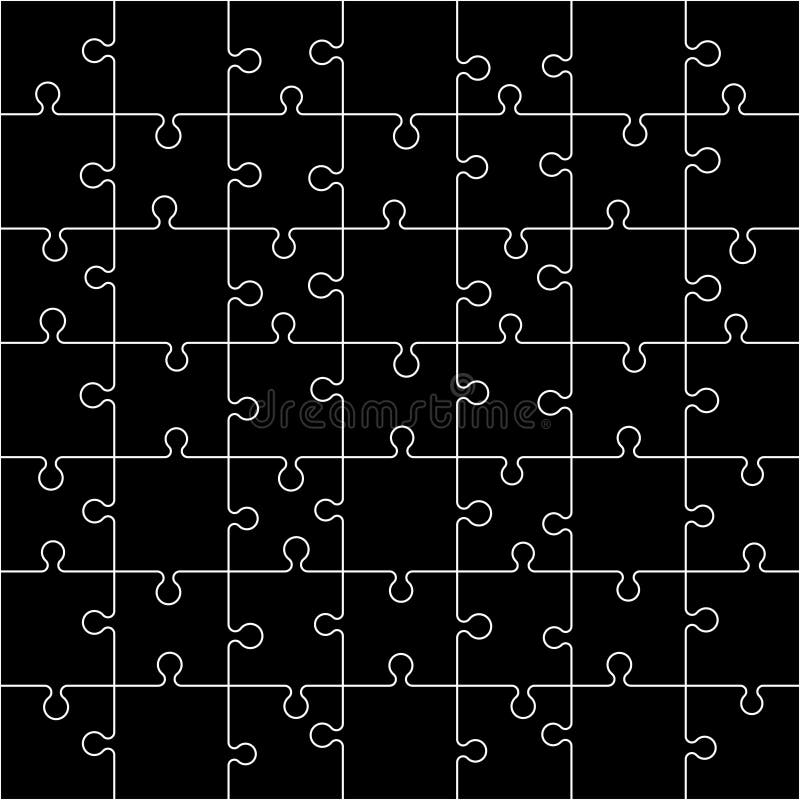 Rompecabezas De Rompecabezas Vector Del Esquema Ilustración del Vector ...