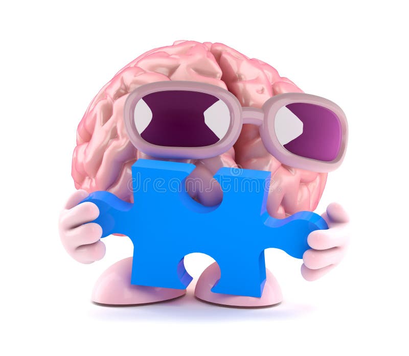 Rompecabezas Del Cerebro 3d Stock de ilustración - Ilustración de listo ...