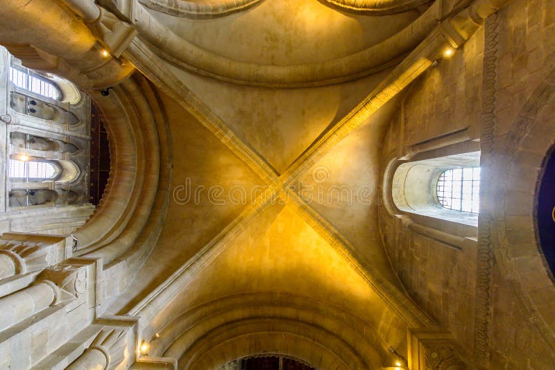Romsey Abbey Aisle Gothic Vault Editorial Stock Photo - Image of ...