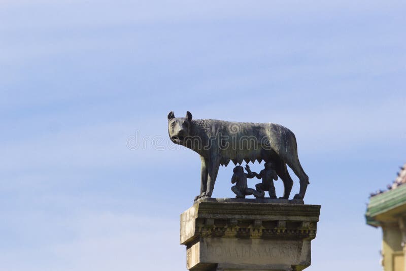 Romulus and Remus Sculpture Editorial Photo - Image of blue, roman ...